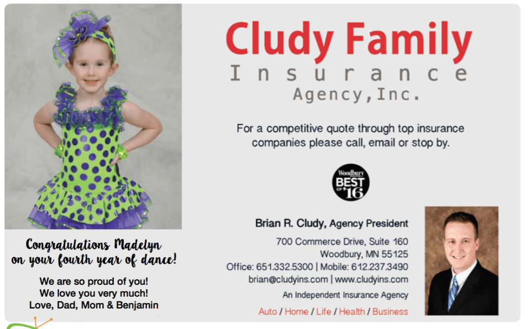 Recital Ad Examples - Woodbury Dance Center